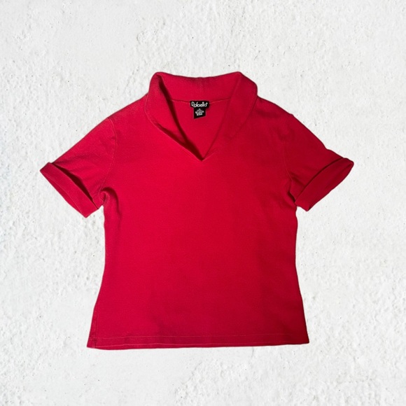 Rafaella | Tops | Vintage 8s Rafaella Red Collar Blouse Shirt Nice Fit ...